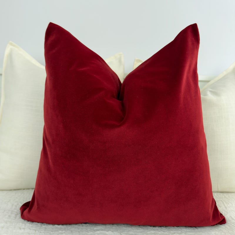 Red Pillow - Etsy
