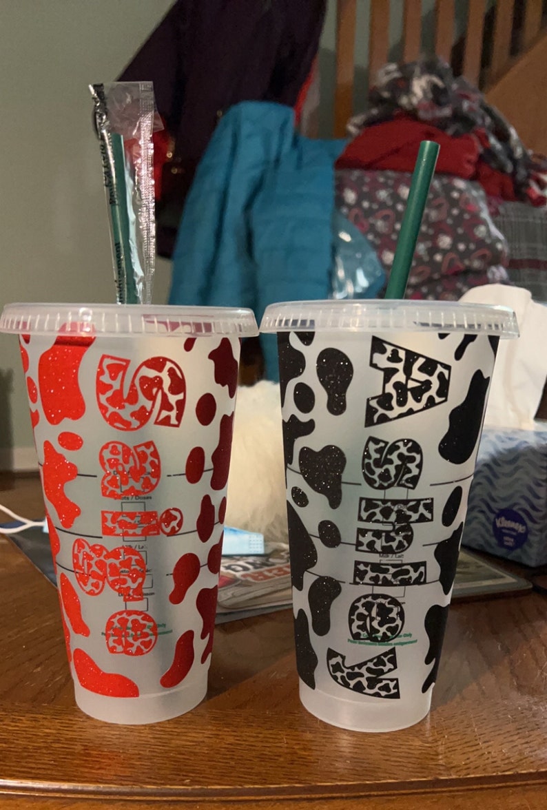 Starbucks Cow Print Cold Cup - Etsy