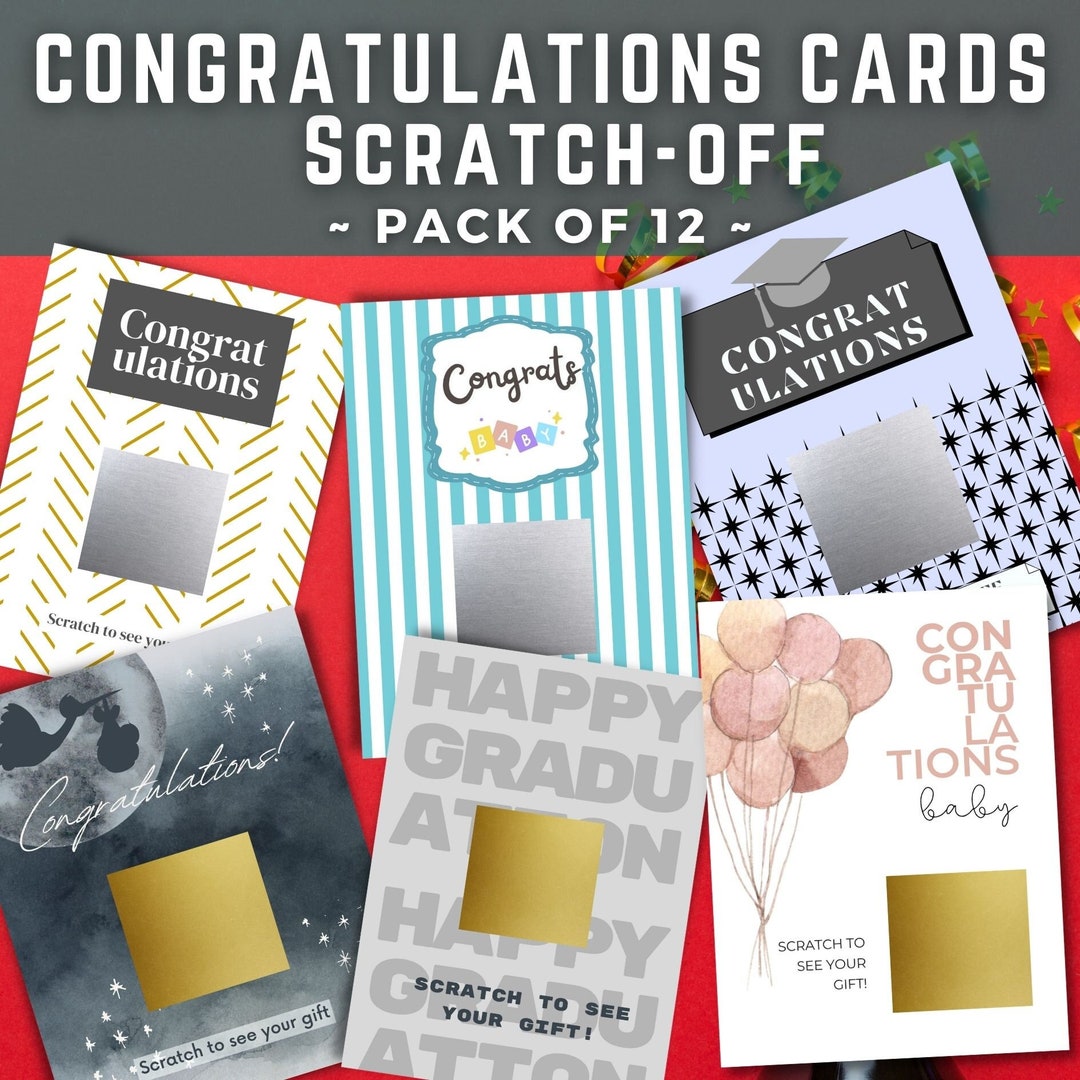 Graduation Congratulations Baby Scratch-off Cards Pack of 12 - Etsy