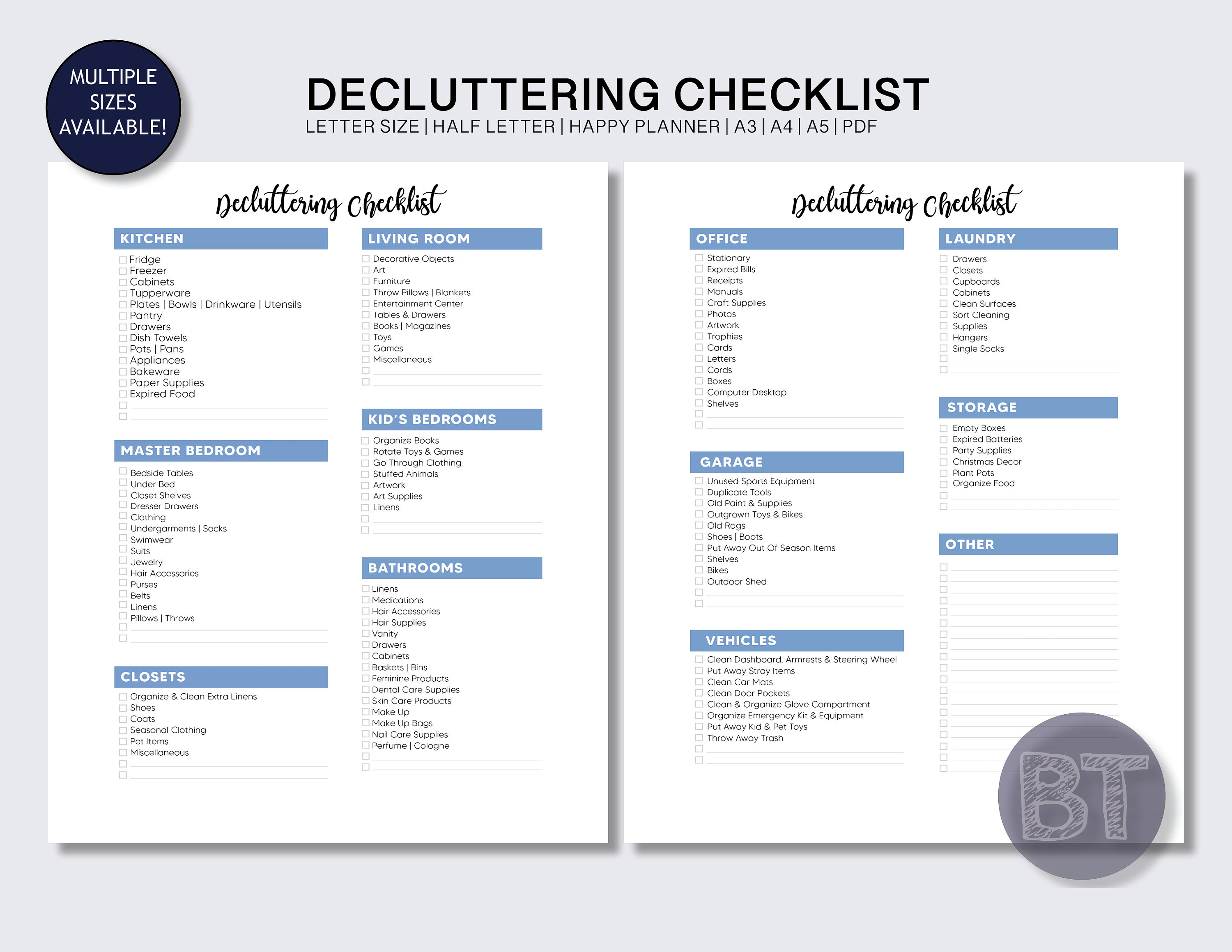 Declutter Checklist, Cleaning Checklist, Ultimate Cleaning Checklist ...