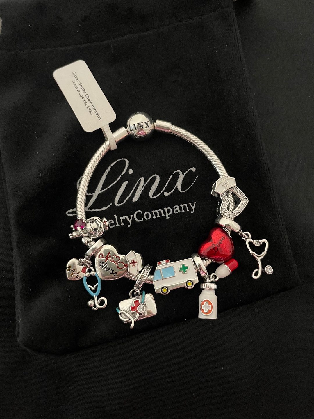 Linx Bracelet With Nurse Themed Charms - Etsy