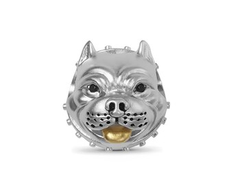 Pit Bull Jewelry 14k Gold Handmade Pit Bull Charm PT16-CG - Etsy