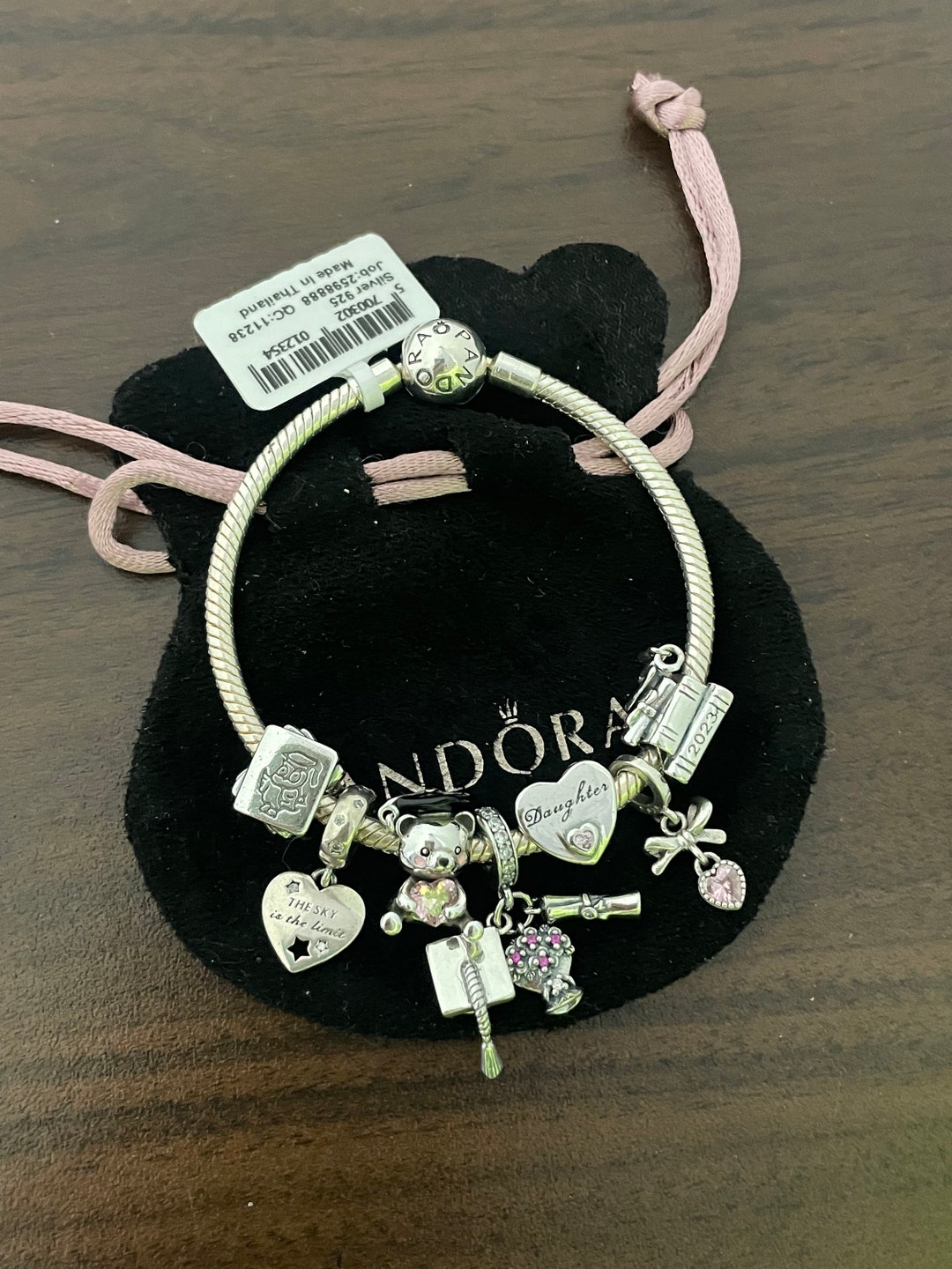 Pandora Bracelet With Daughter Graduation and Character Themed Charms ...