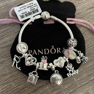 Pandora Bracelet With 40th Birthday Themed Charms - Etsy