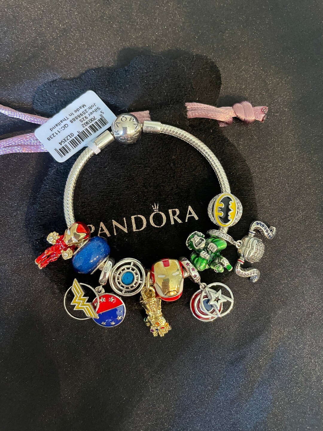 Pandora Bracelet With Superhero Themed Charms - Etsy UK