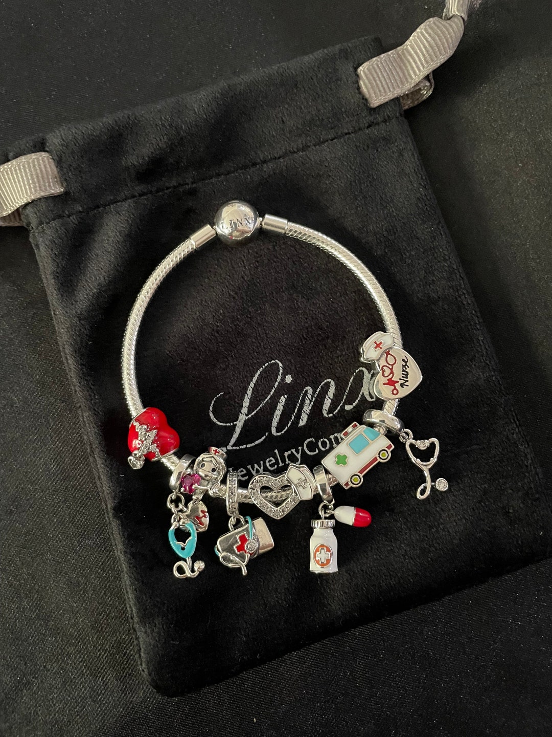 Linx Bracelet With Nurse Themed Charms - Etsy