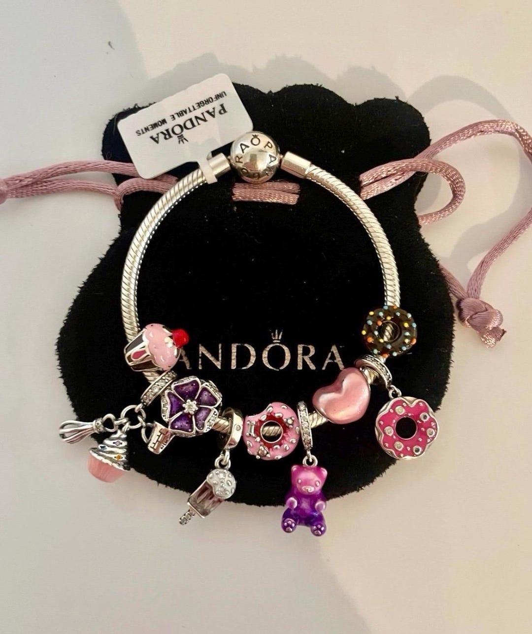 Pandora Moments Smooth Snake Chain Bracelet With Sweets and Baking ...