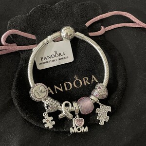 Pandora Bracelet With Autism Mom Themed Charms - Etsy