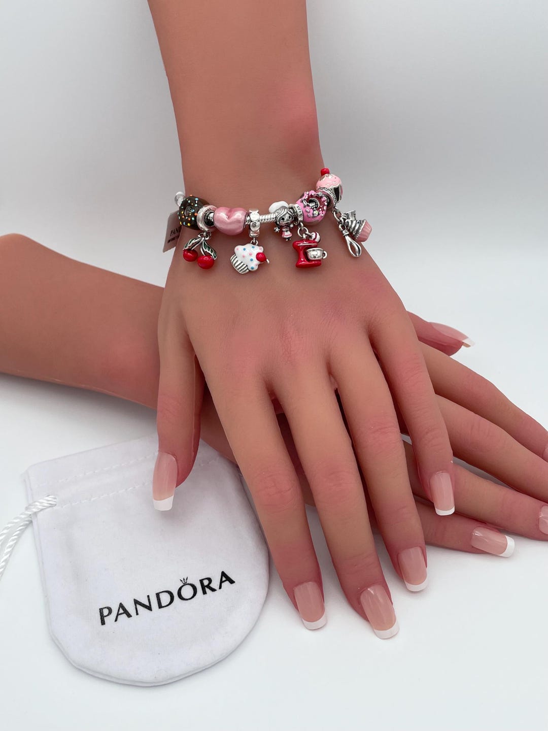 Pandora Moments Smooth Snake Chain Bracelet With Sweets and Baking ...