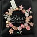 Linx Rose Gold Bracelet With Rose Gold Pink and Silver Themed Charms - Etsy