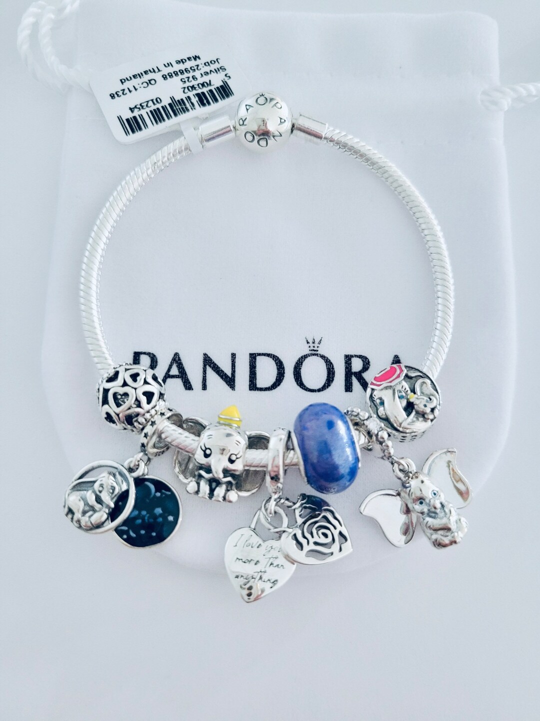 Pulsera de Pandora con amuletos temáticos de elefantes de - Etsy España