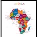 Digital Map of Africa With African Currencies. - Etsy