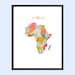 Digital Map of Africa, Printable Africa Map, Colorful Home or Office ...