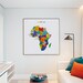 Digital Map of Africa Colorful Home or Office Wall Art Deco - Etsy
