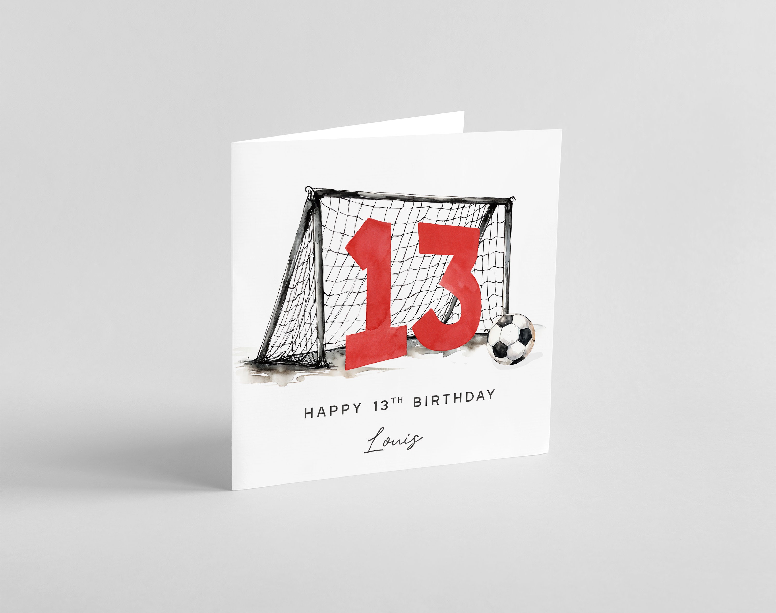Happy Birthday 13th Louie Personalised Printed 13th Birthday Card