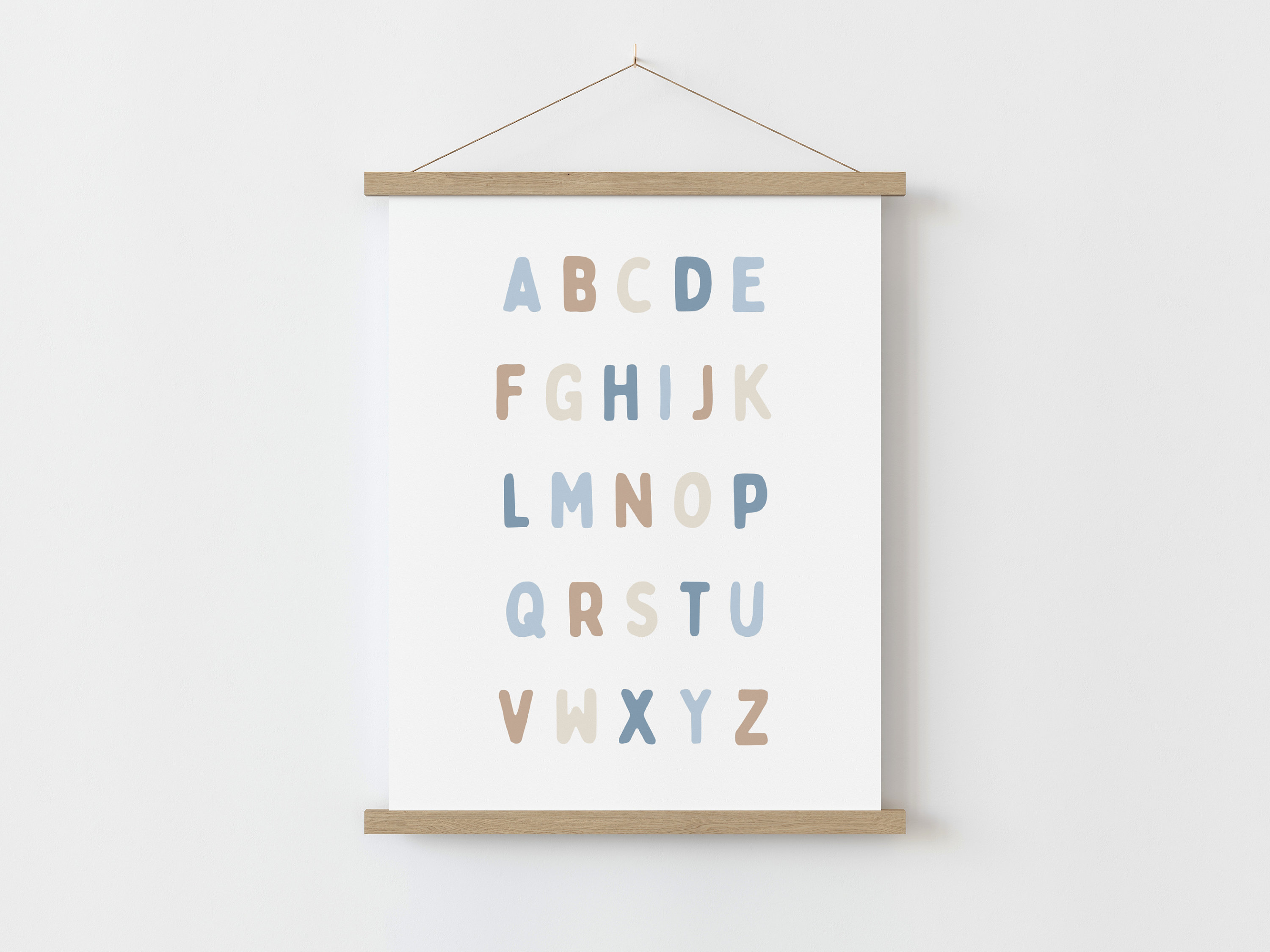 Pastel Blue Alphabet Print, ABC Print, Homeschool & Classroom Poster ...