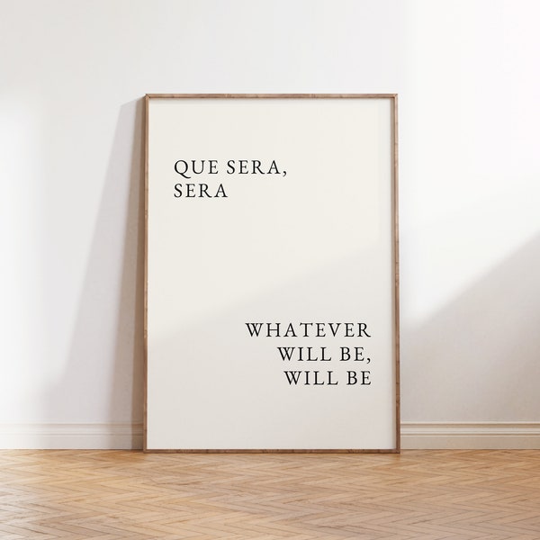 Que Sera Sera - Etsy