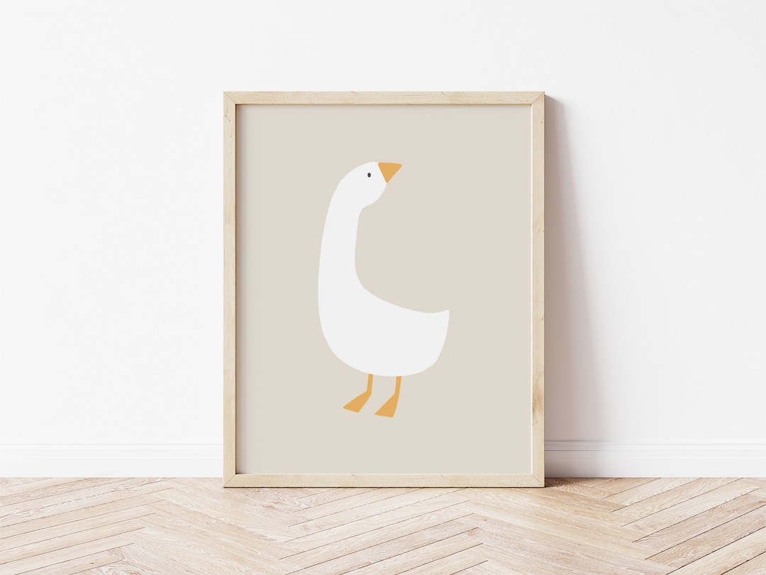 Goose Print, Silly Goose Print, Nursery Decor, Nursery Wall Art, Kids ...