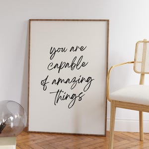 You Are Capable of Amazing Things, Motivational Printable Poster ...