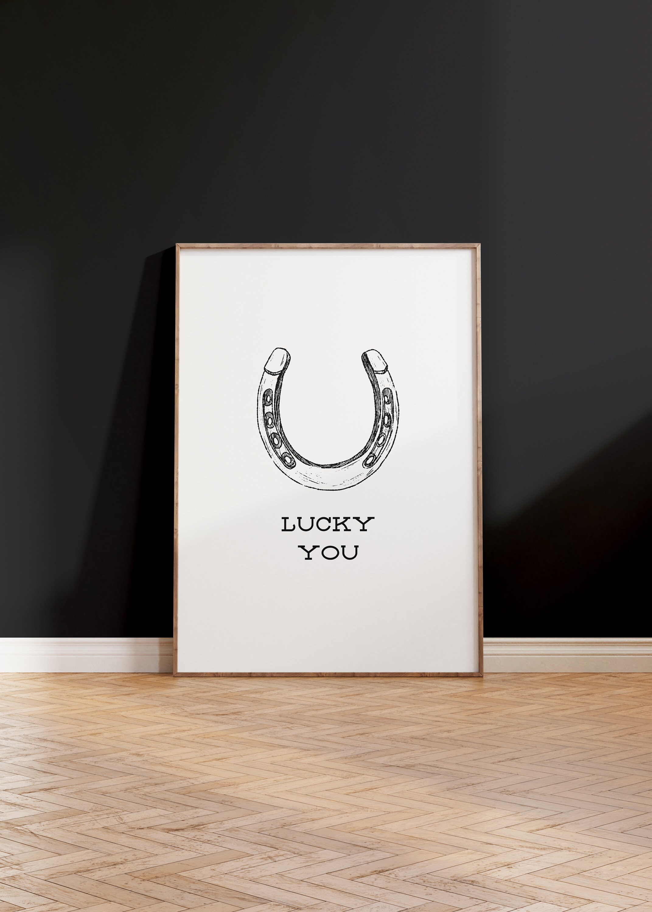 Lucky You Print, Horseshoe Poster, Cowboy Cowgirl Wall Art, Retro South ...