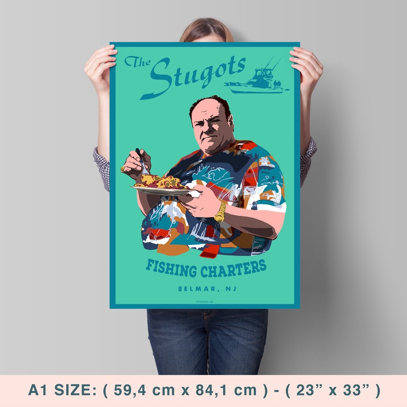 Tony Soprano on His Boat the Stugots, the Sopranos, James Gandolfini ...