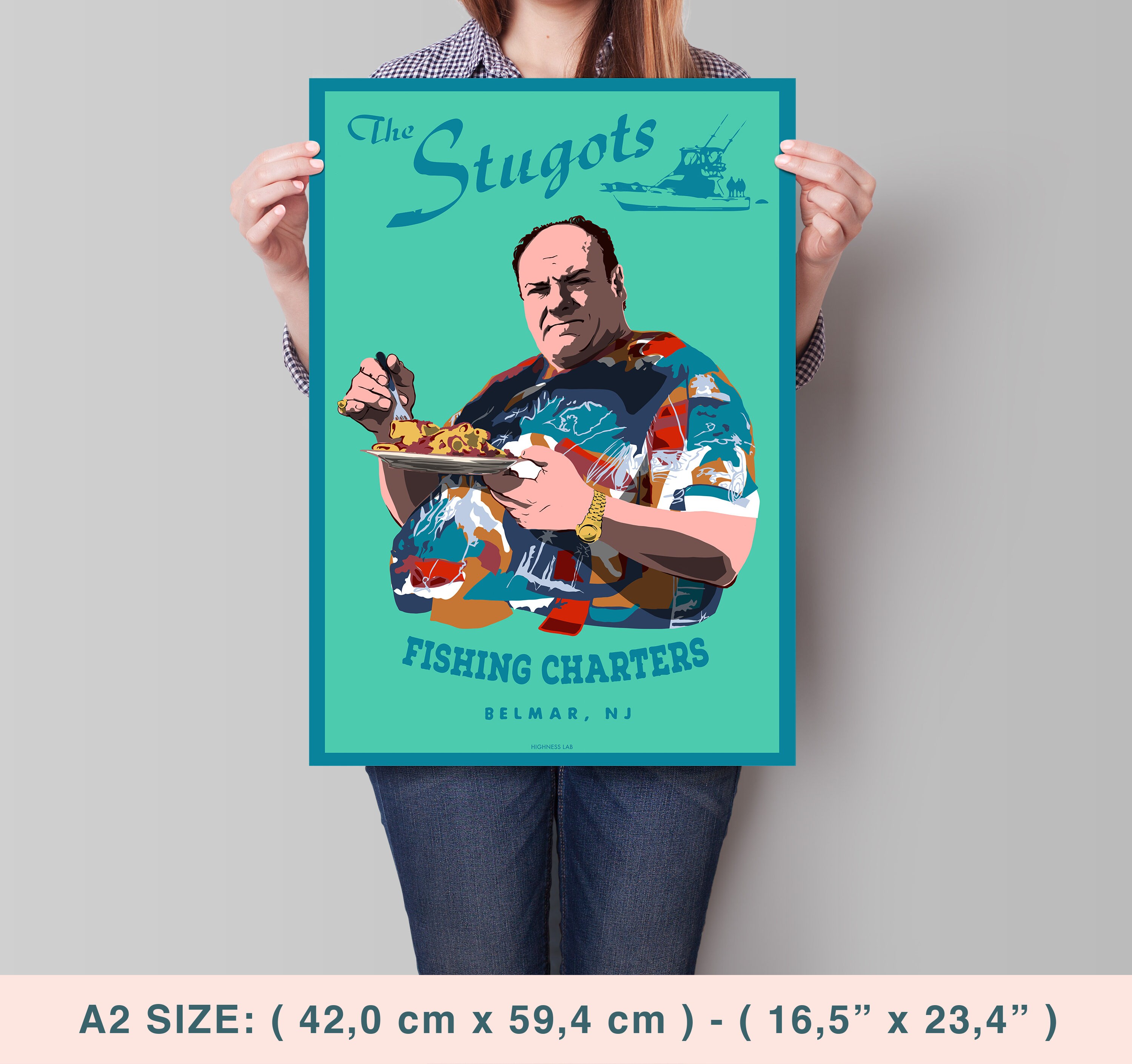Tony Soprano Sur Son Bateau The Stugots Poster vendu par Threadbare ...