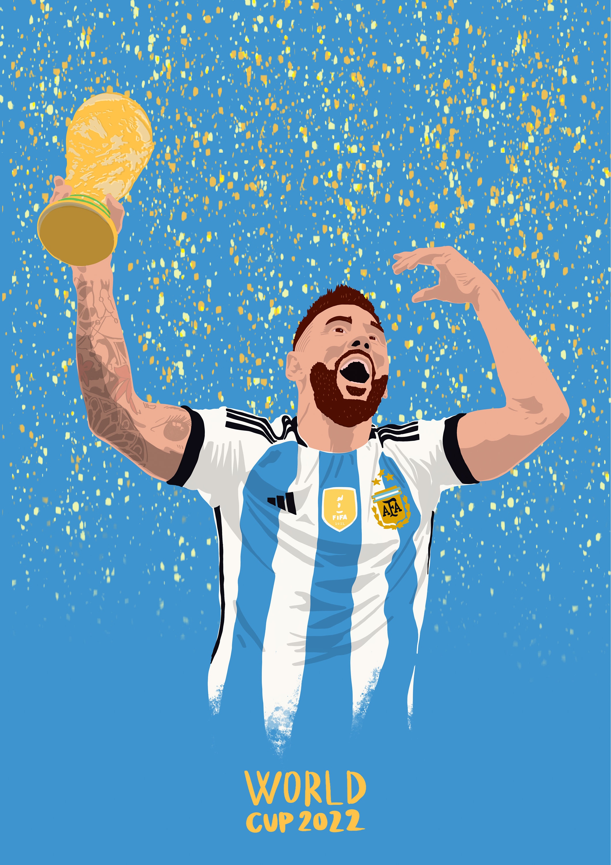 Messi Argentina 2022 World Cup Wallpaper