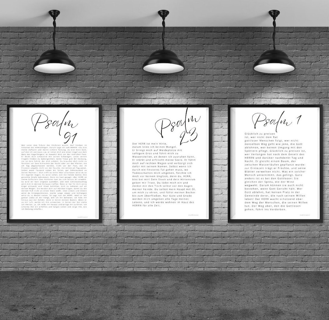 Christian Poster "psalm 91" - Etsy