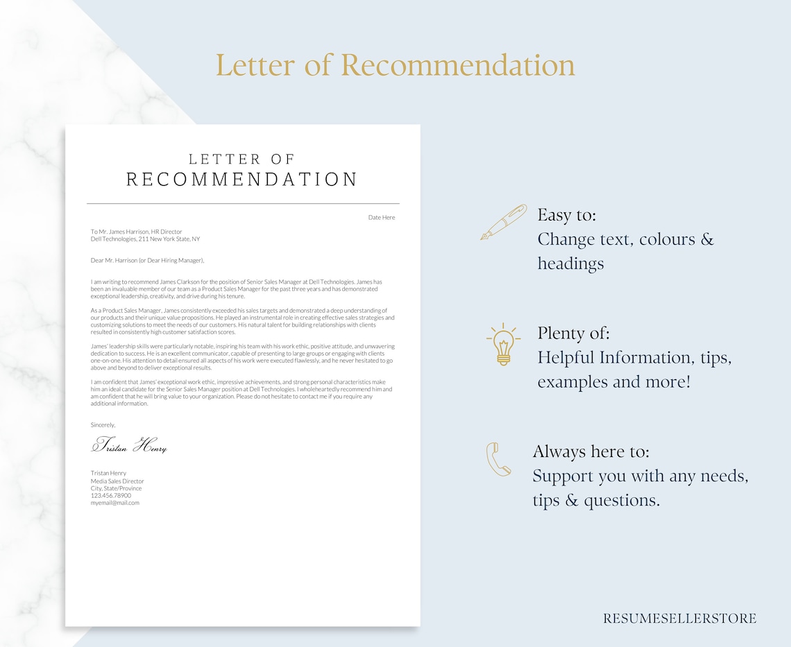 Personal Reference Letter Template, Recommendation Letter Template ...