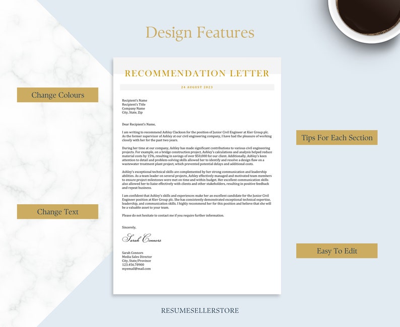 Letter of Recommendation, Personal Reference Letter Template ...