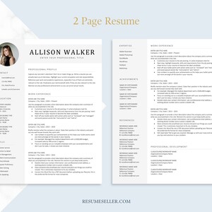Creative Resume Template With Photo, Resume With Photo, CV With Picture ...