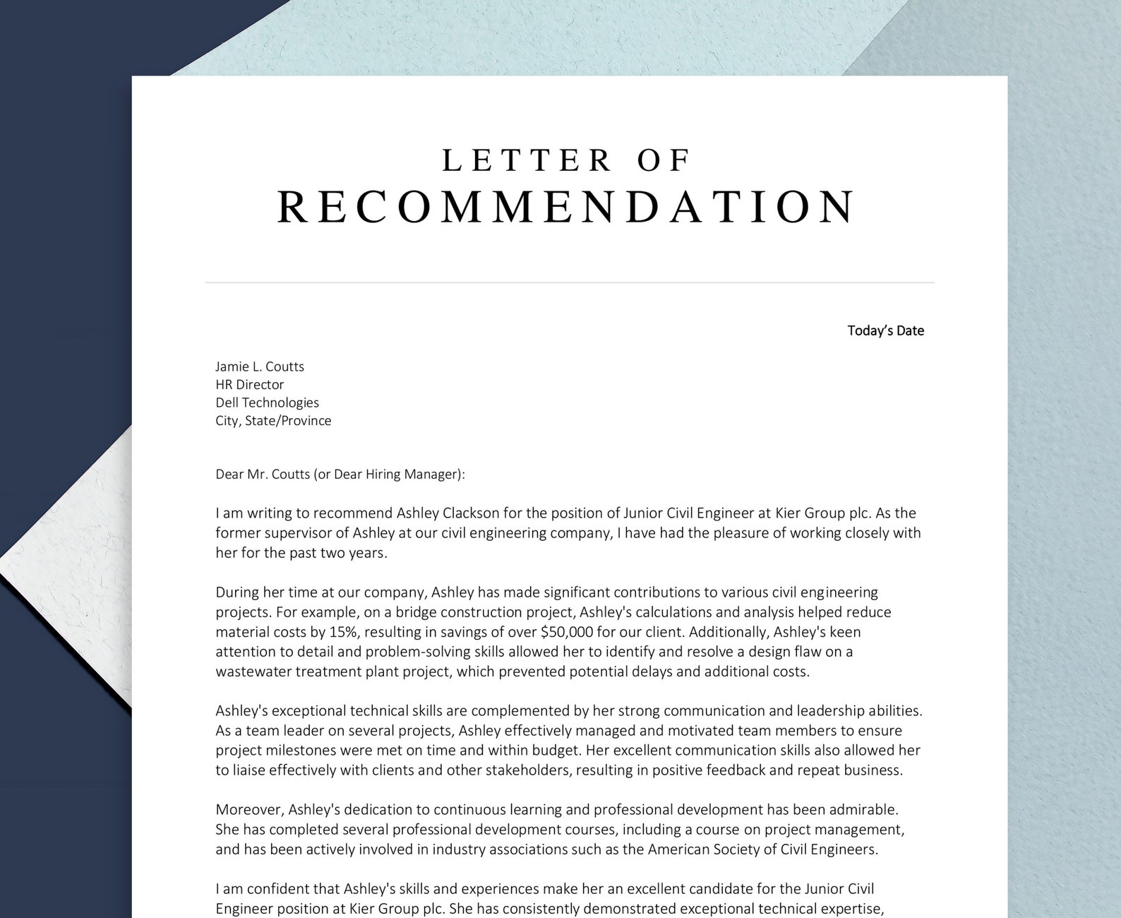 Smart Letter of Recommendation, Recommendation Letter Template ...
