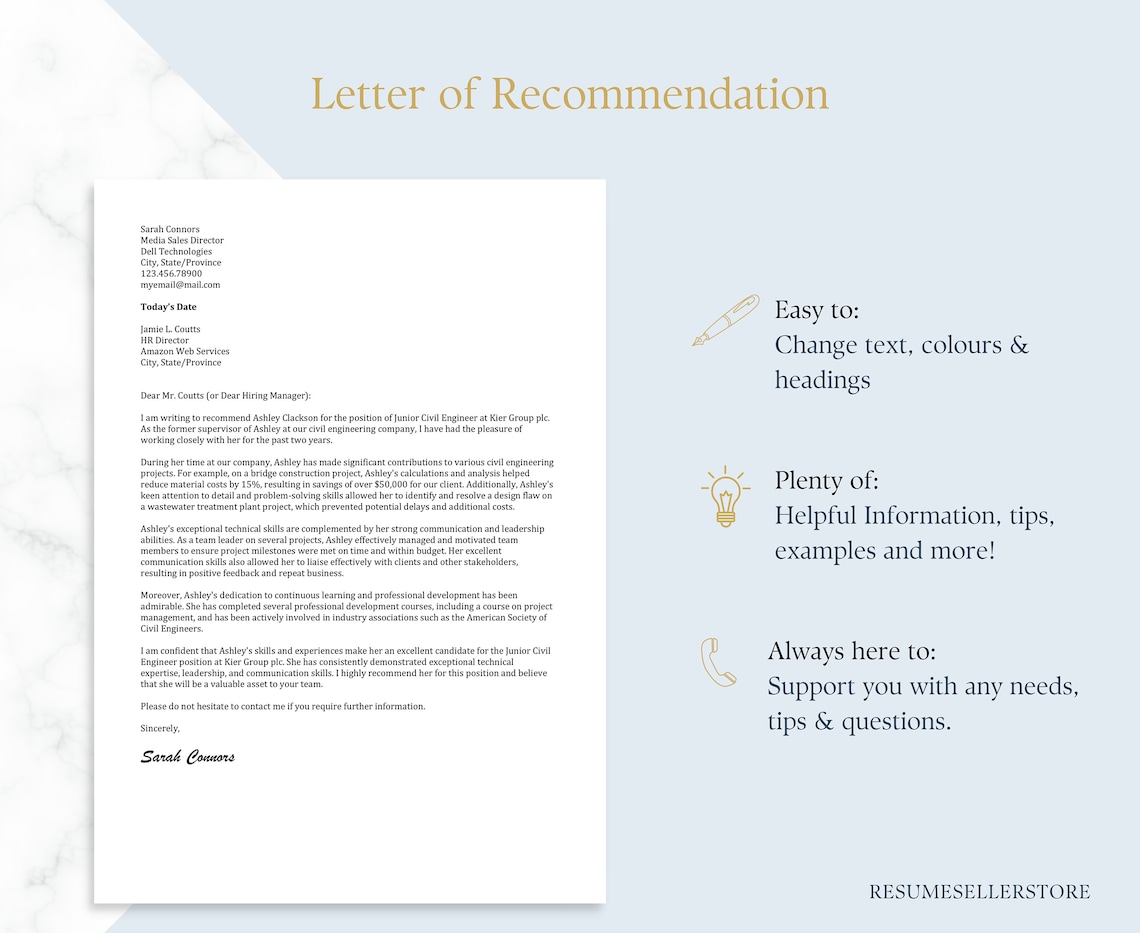 Simple Recommendation Letter Template, Letter of Recommendation ...