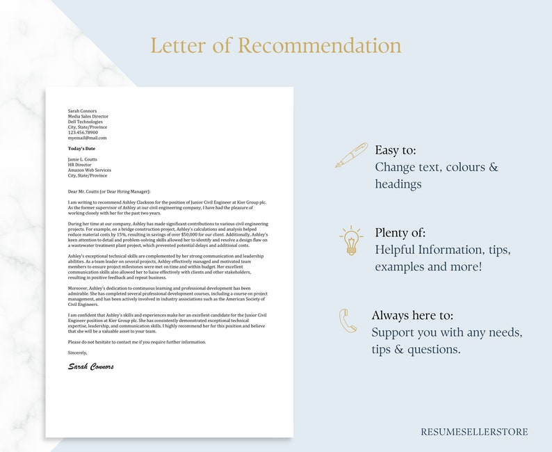 Simple Recommendation Letter Template, Letter of Recommendation ...