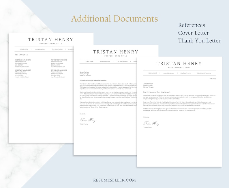 ATS Resume Template, ATS CV Template, Resume Template Word and Apple ...