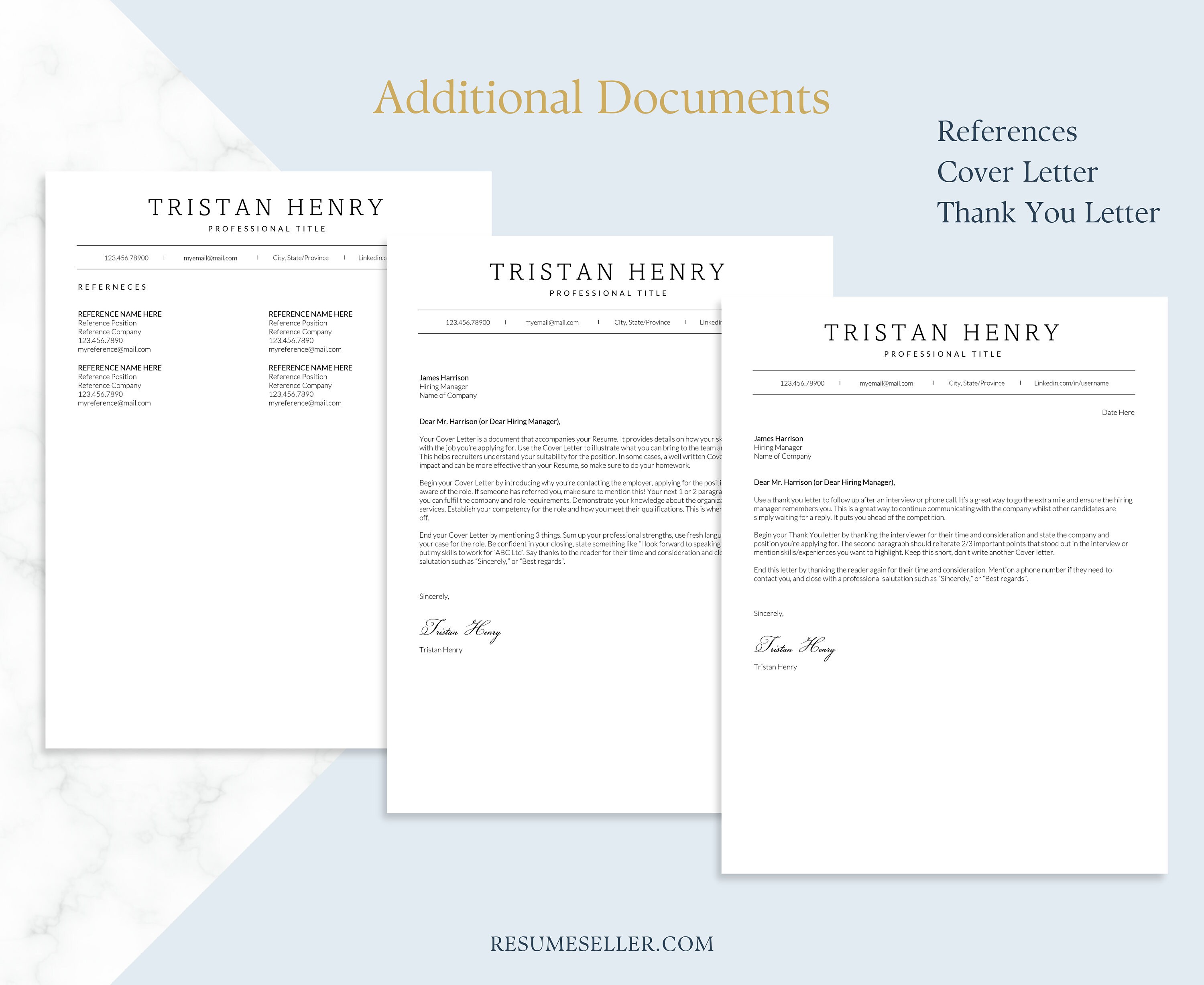 ATS Resume Template, ATS CV Template, Resume Template Word and Apple ...