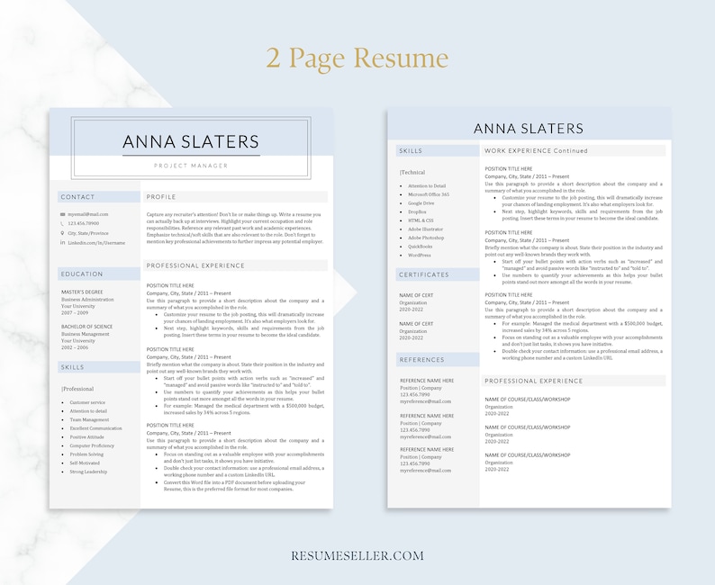 Clean Professional Resume Template, Clean Modern Executive Resume for ...