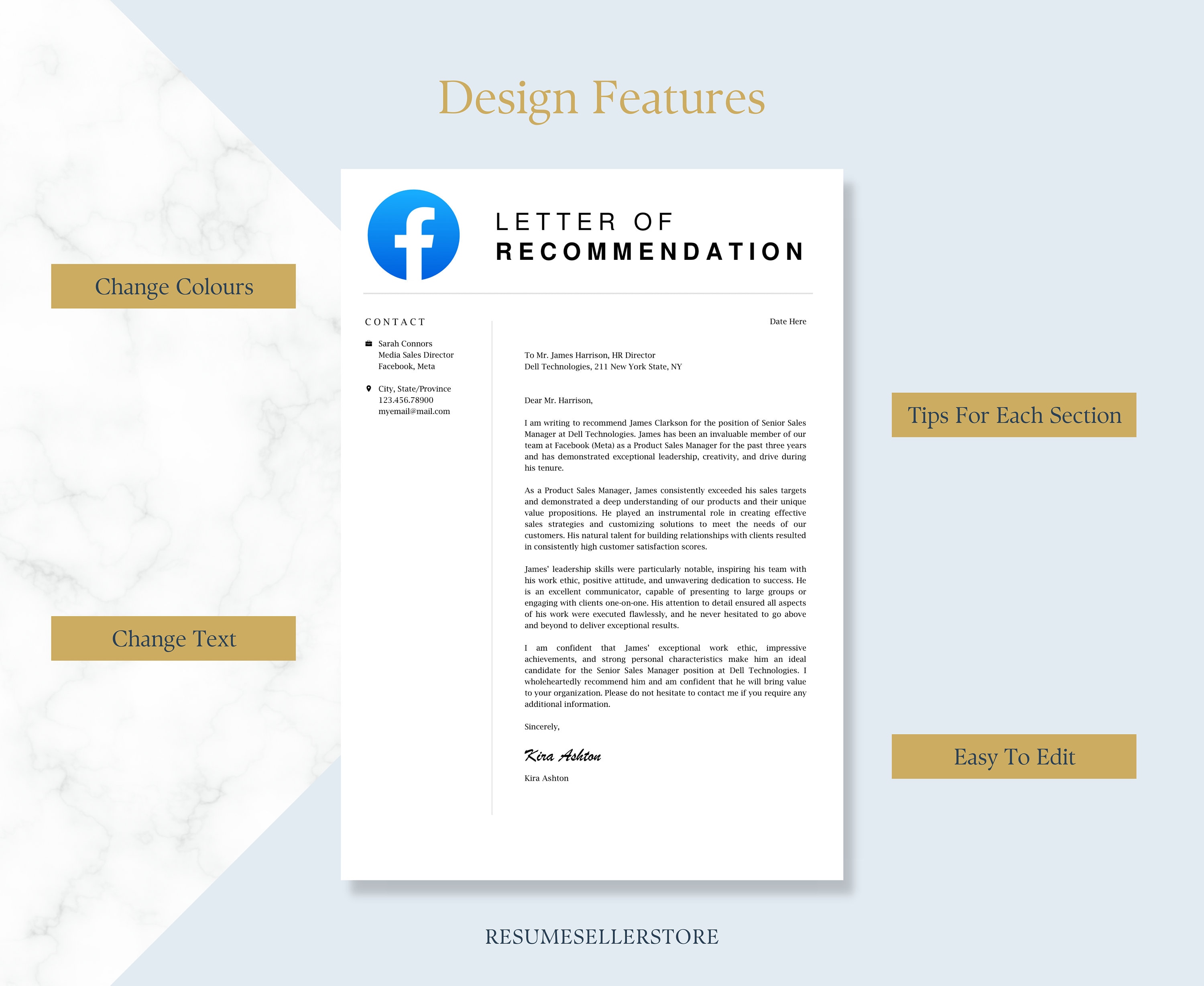 Recommendation Letter Template, Letter of Recommendation, Professional ...