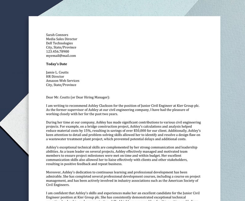 Simple Recommendation Letter Template, Letter of Recommendation ...