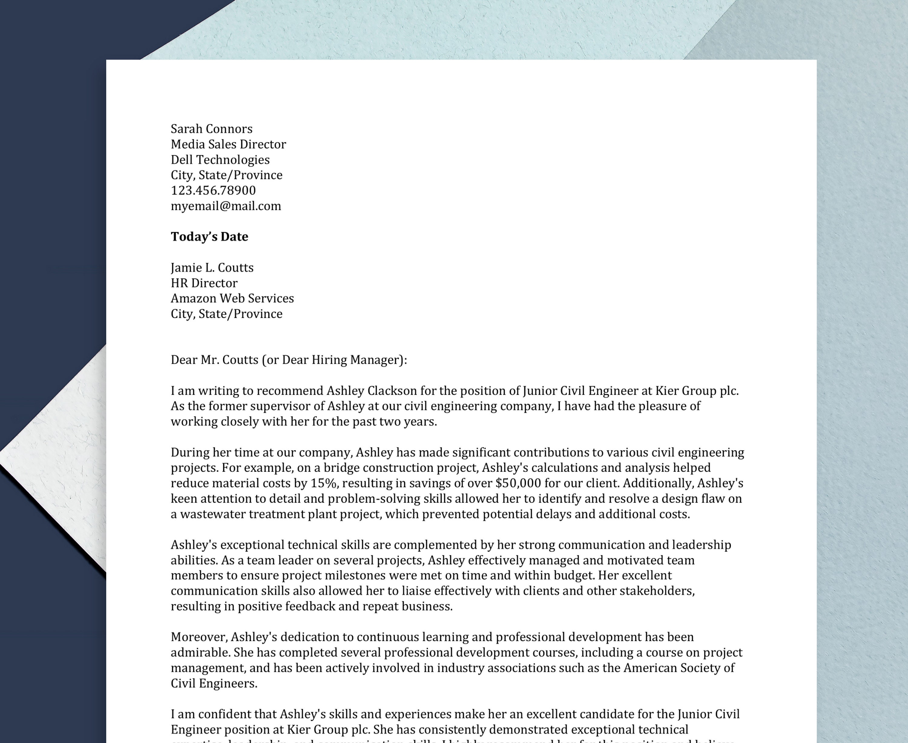 Simple Recommendation Letter Template, Letter of Recommendation ...
