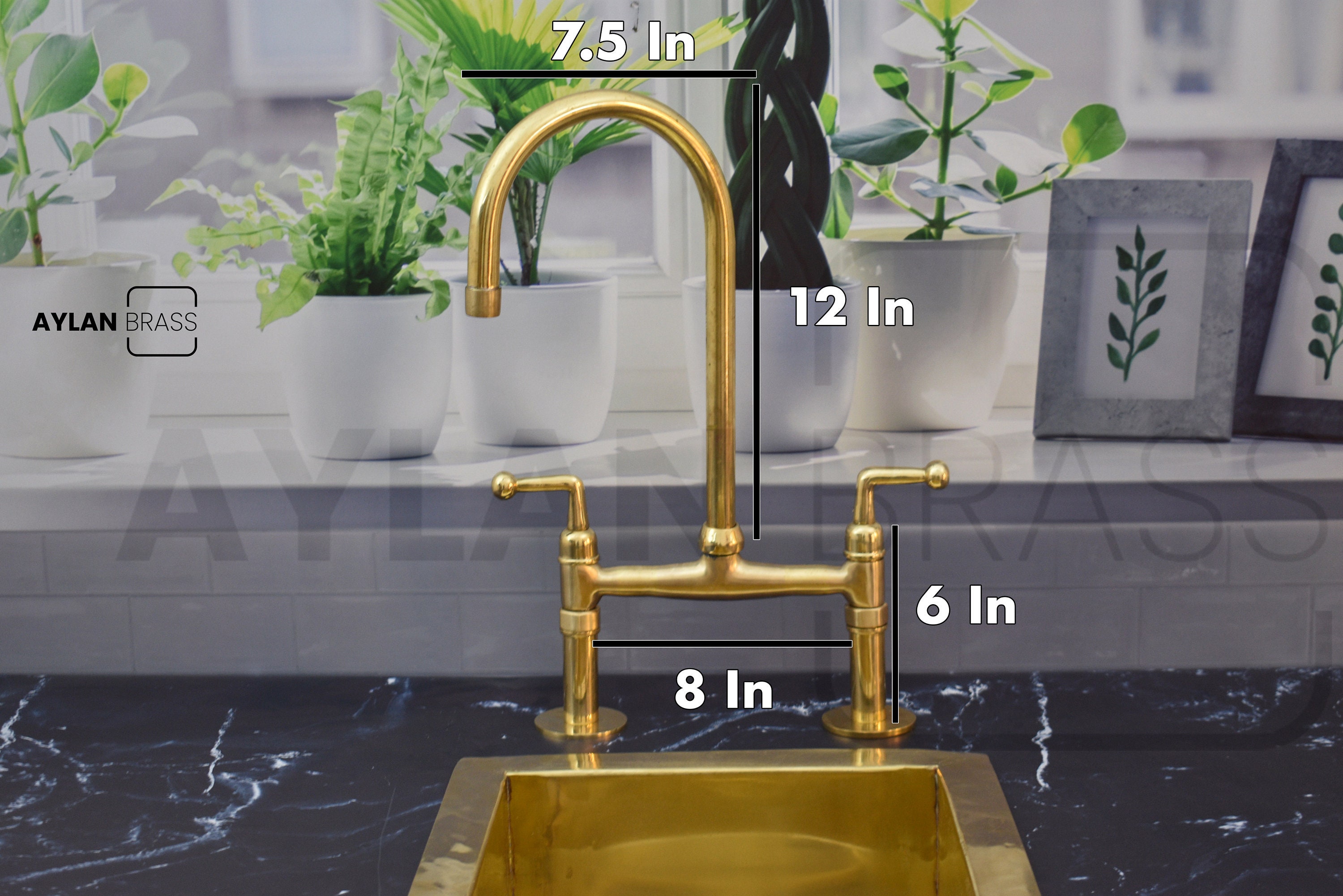 Solid Brass Bridge Faucet for Kitchen Antique Brass Bridge - Etsy