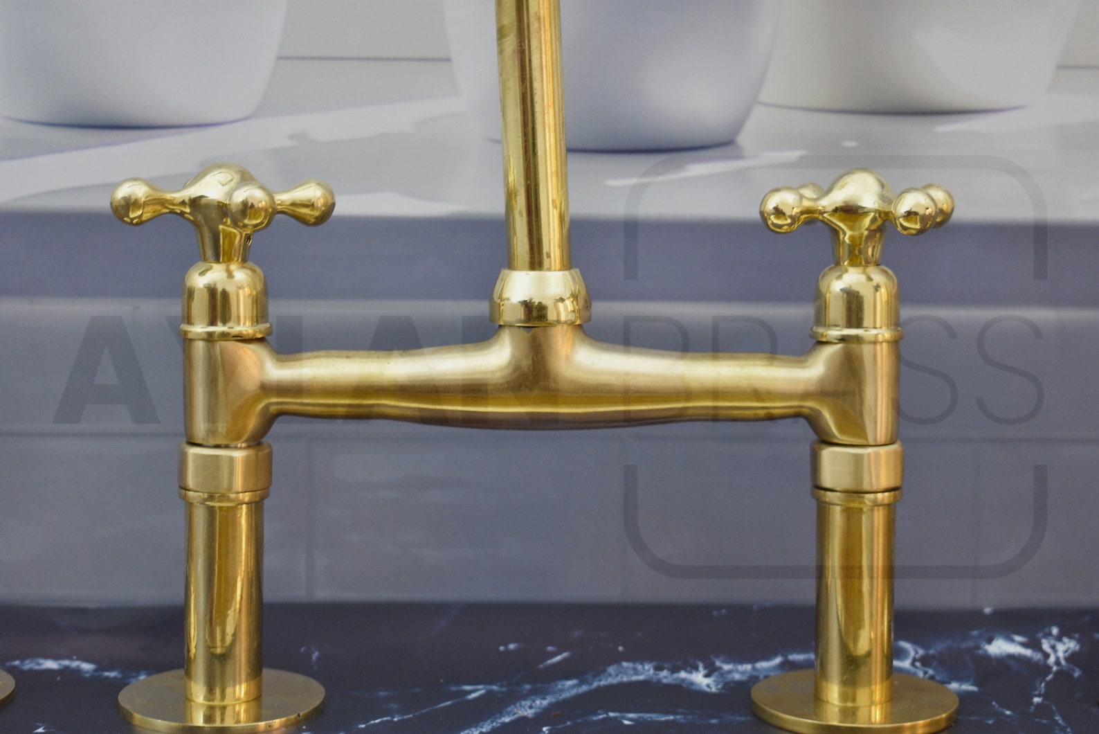Solid Brass Bridge Faucet for Kitchen Antique Brass Bridge - Etsy