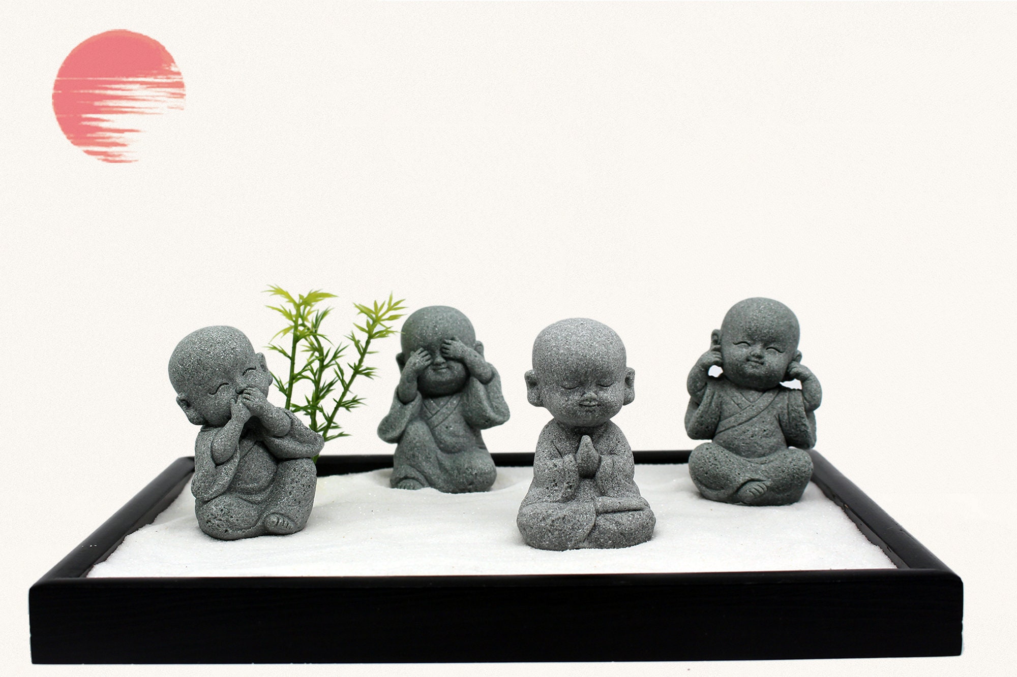 Cute Monk Statue Mini Buddha Decor Cute Desk Decor Zen - Etsy