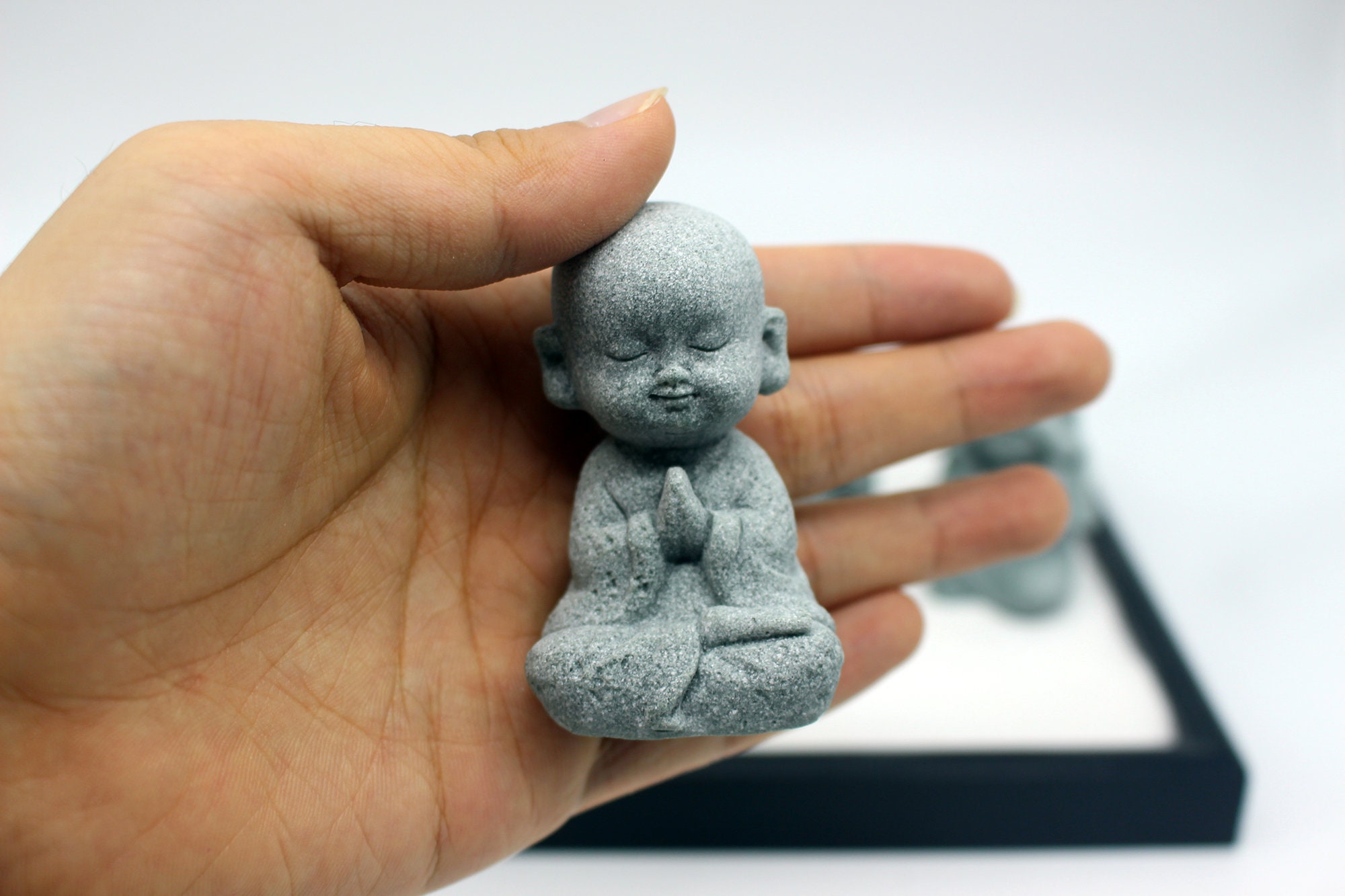 Cute Monk Statue Mini Buddha Decor Cute Desk Decor Zen - Etsy