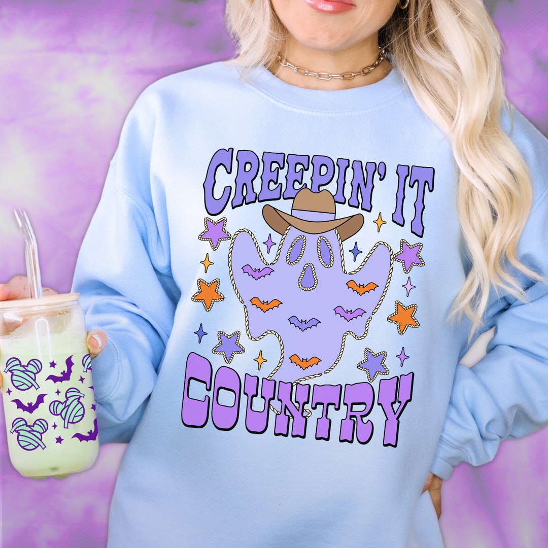 Creeping It Country: A Retro Western Themed Fall Sweatshirt - Etsy