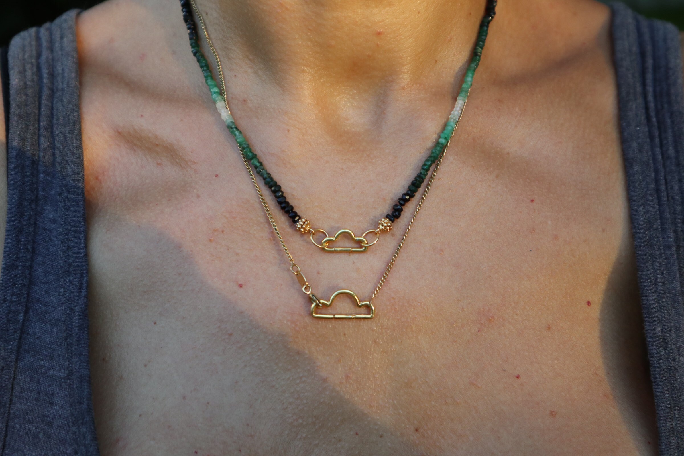 Super Cute 18k Solid Gold Connectors in Cloud Mushroom and - Etsy