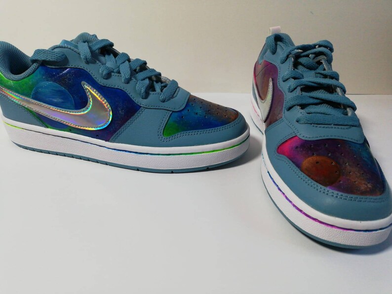 Hand Painted Custom Nike Shoes Womens Custom Space Themed Trainers ...