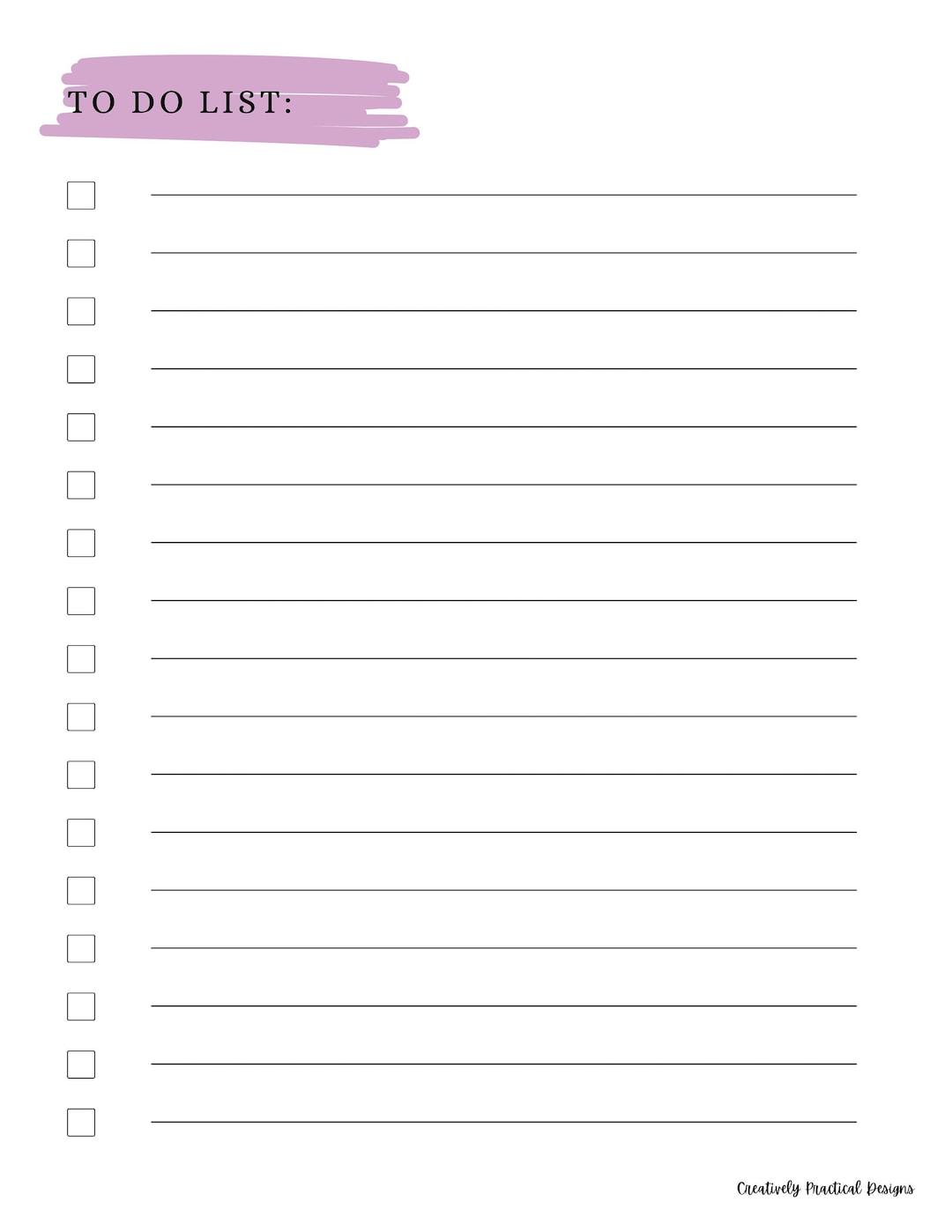 Simple to Do List - Etsy