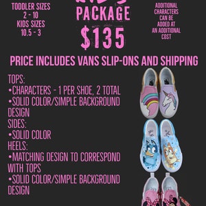 Kids Custom Vans / Custom Painted Shoes / Hand Painted / Made to Order ...