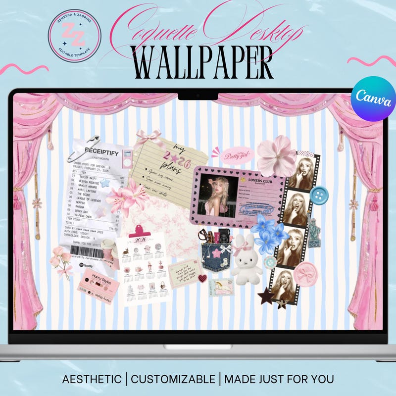 Coquette Laptop Wallpaper - Etsy